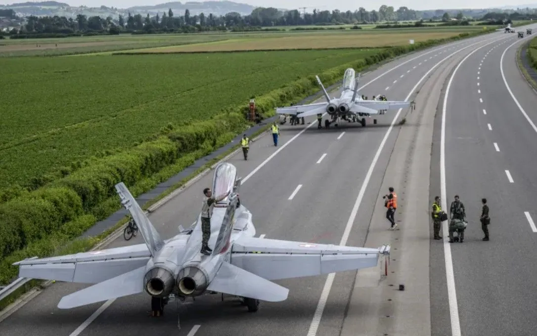 In Switzerland, during military exercises, pilots worked out take-off ...