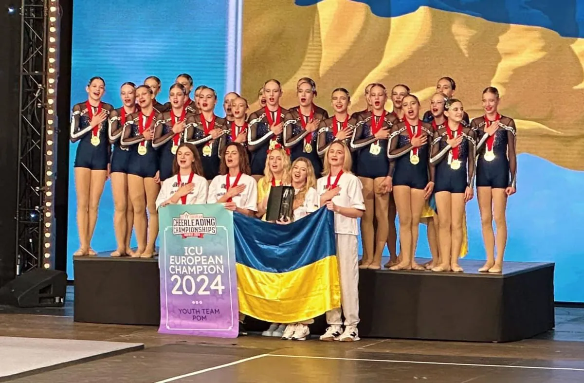 Ukrainian cheerleaders triumph at the European Championships, winning 5 ...