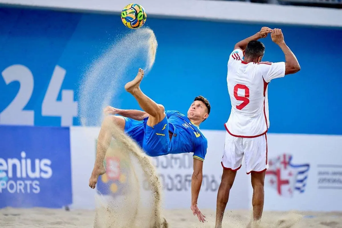 Ukraine's beach soccer team wins its group in the Euroleague 2024 draw ...
