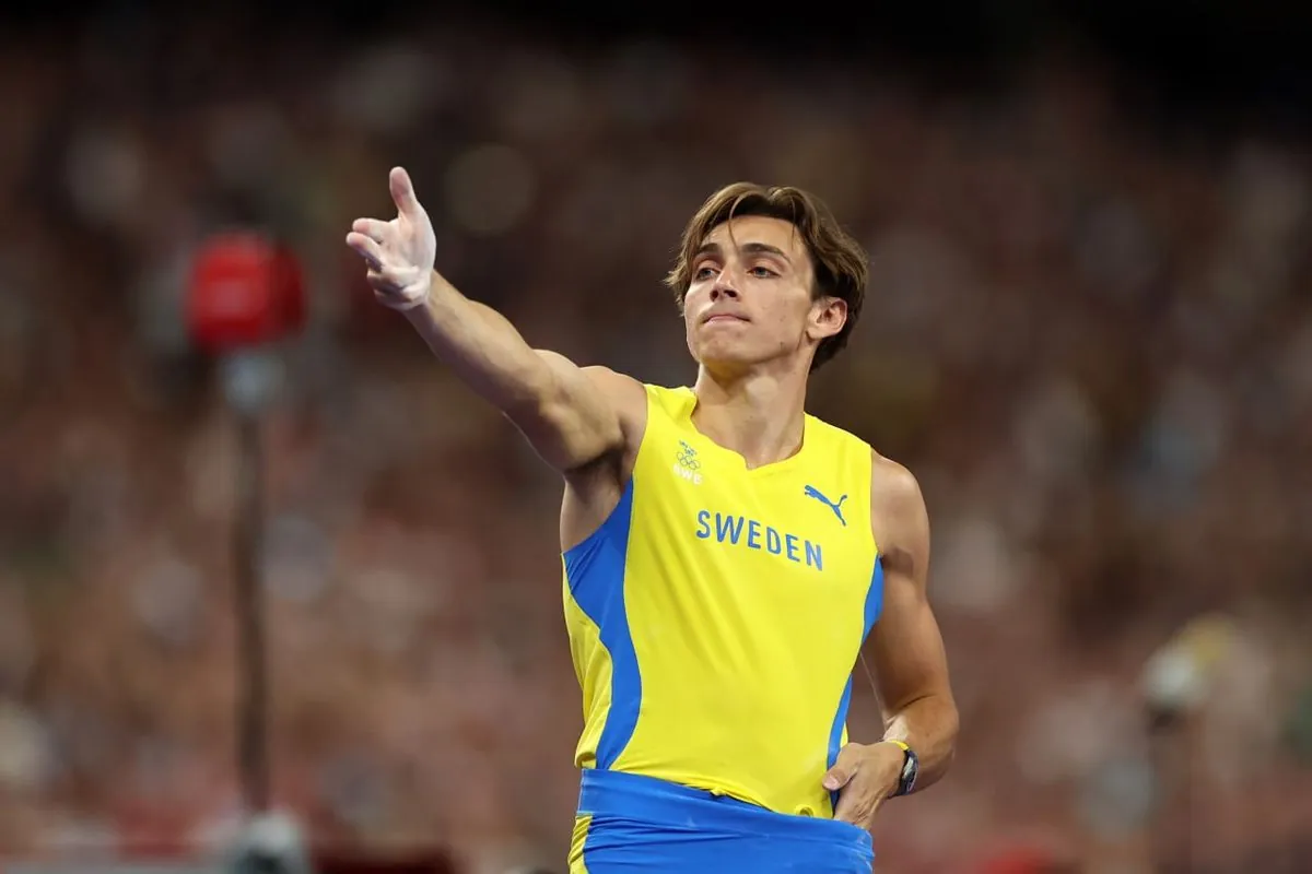 Swedish track and field athlete sets world record in pole vault at the ...