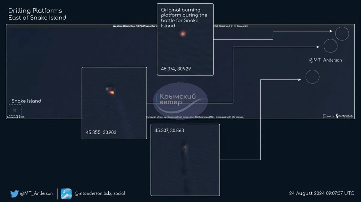 "Boyko towers" in the Black Sea are on fire - monitoring resources | УНН