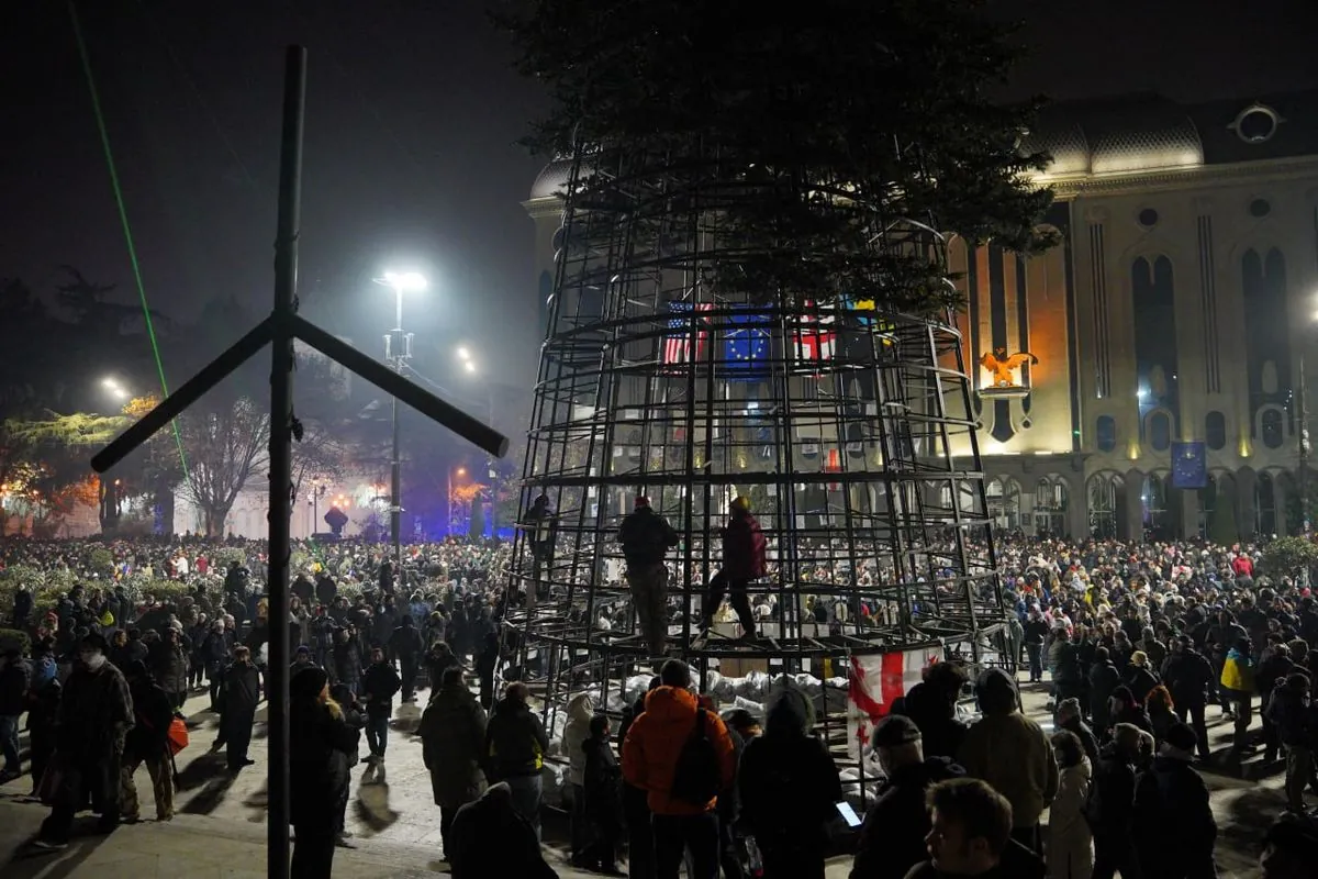 Protesters in Tbilisi turned a Christmas tree into a symbol of ...