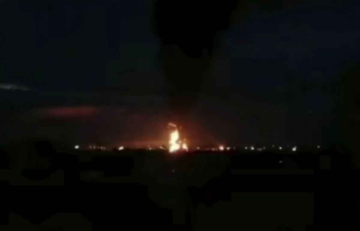 Drone attack causes fire at oil depot in smolensk region of russia | УНН