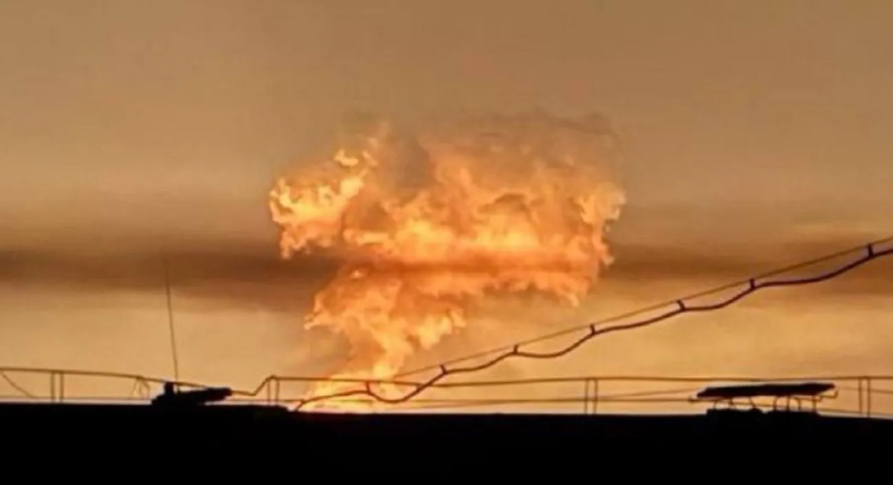 A gas measuring station "Sudzha" is on fire in the Kursk region of the ...