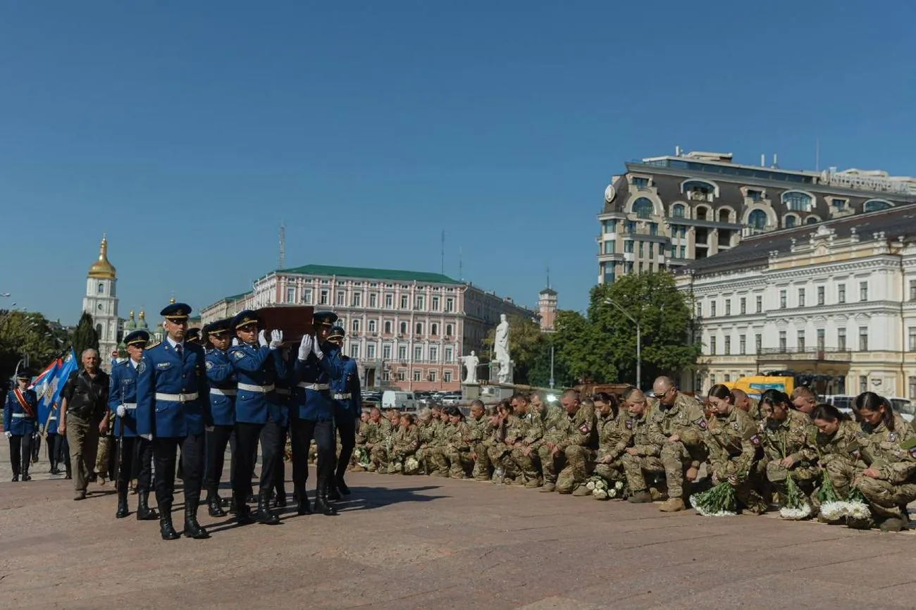 Farewell ceremony held in Kyiv for "Lyut" brigade commander Maksym ...