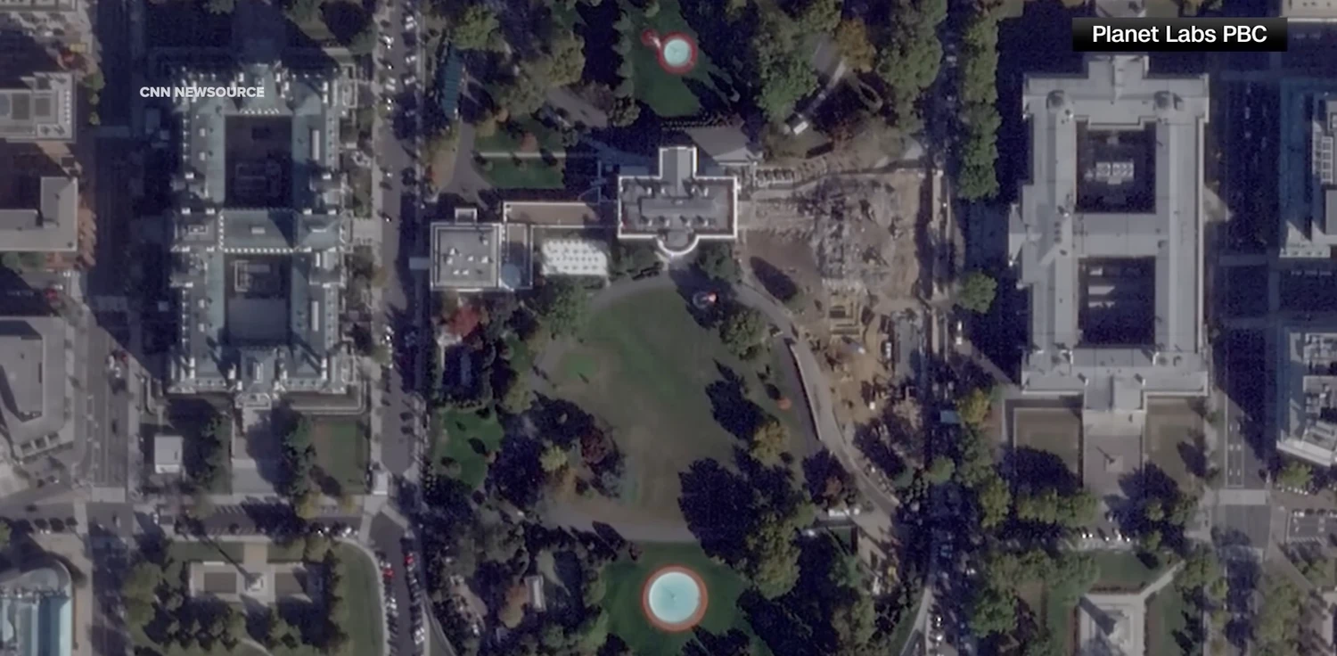 Satellite images show demolition of the East Wing of the White House | УНН