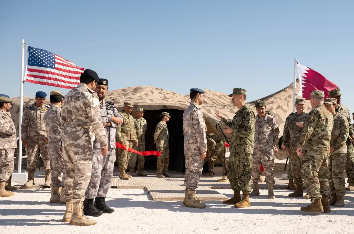 US and Qatar open joint air defense command post at largest base in the ...