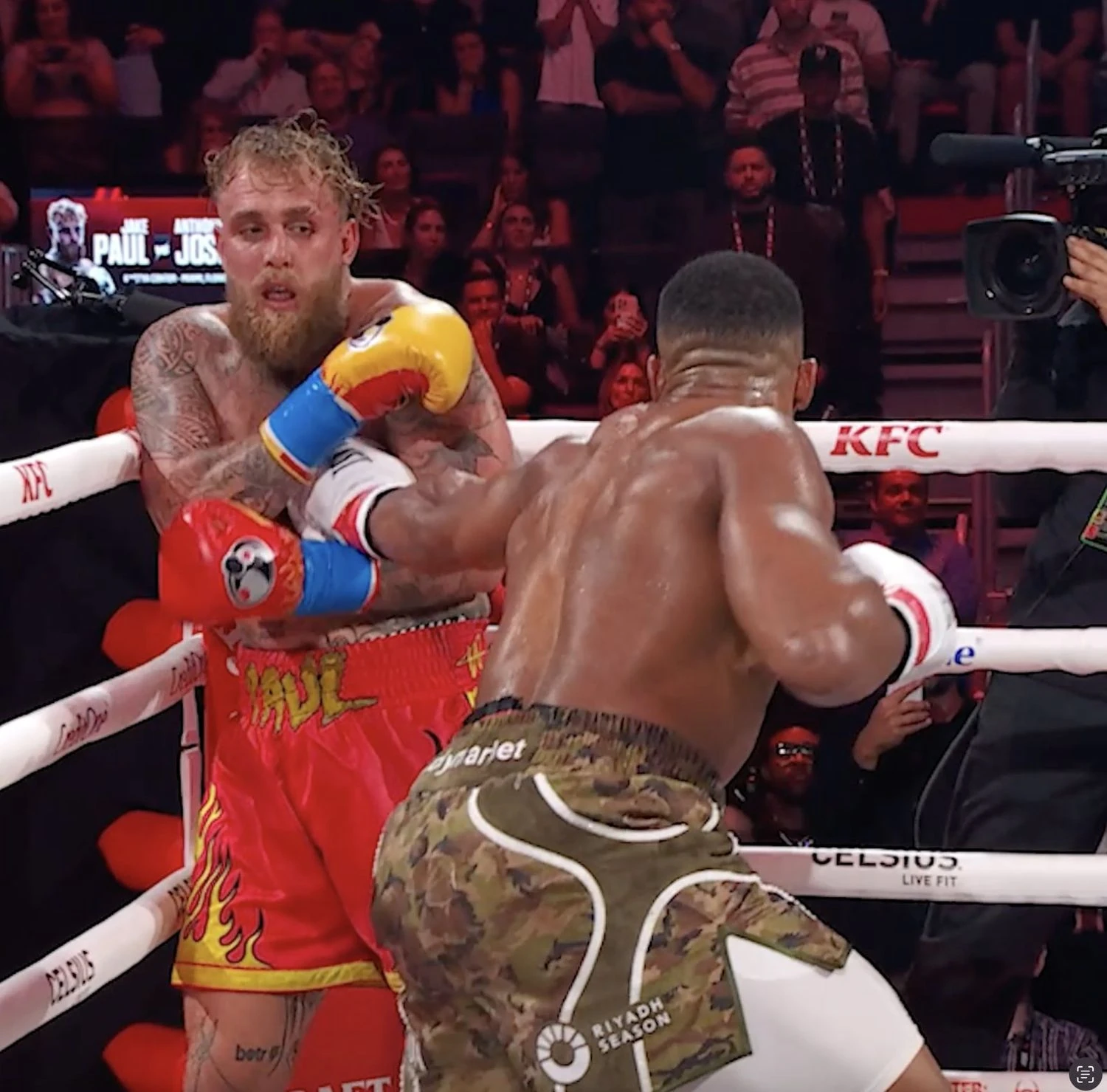Broken jaw and Fury challenge: Joshua knocks out YouTuber Paul in sixth ...