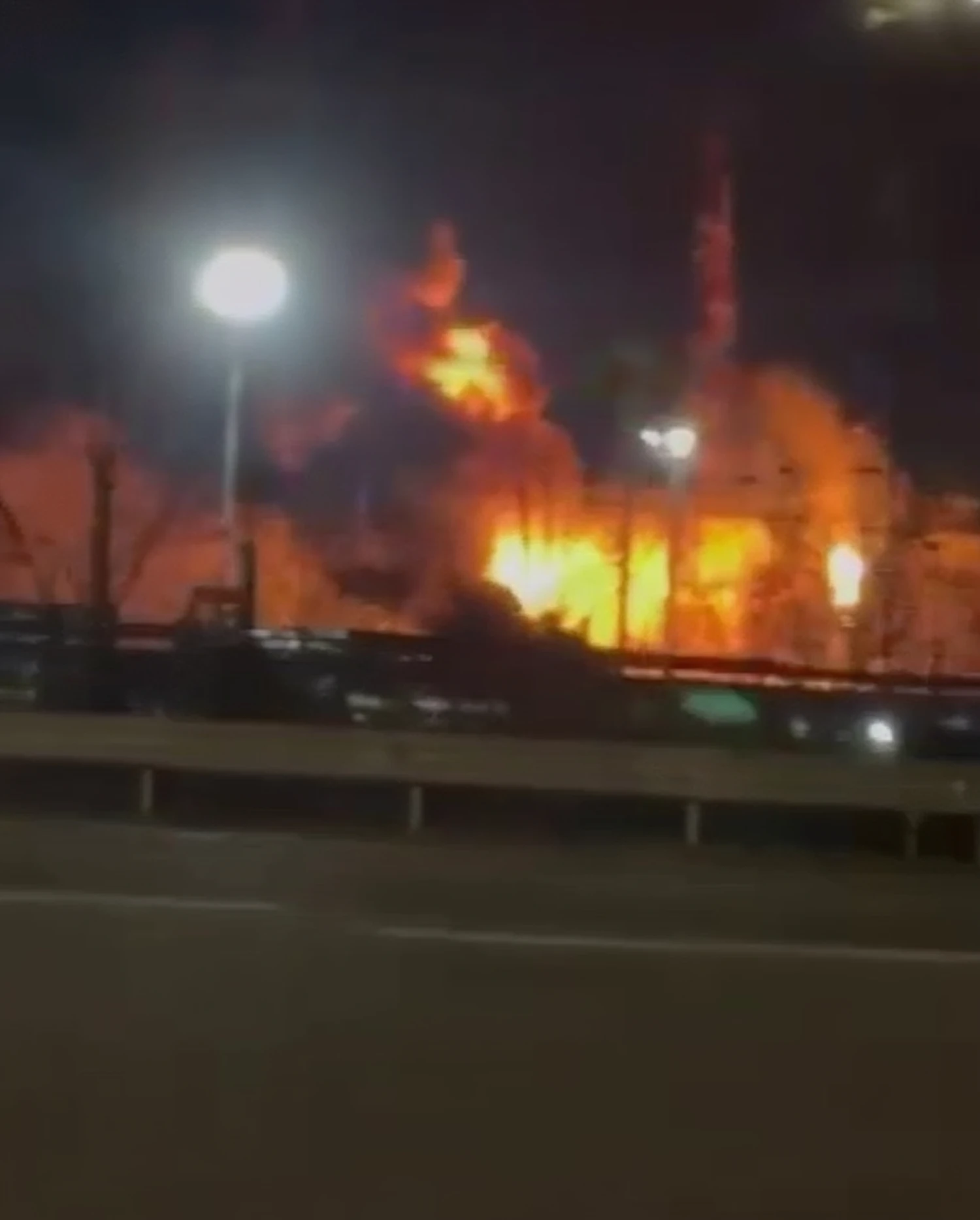 A large fire broke out at the Tikhoretsk-Nafta oil transshipment ...